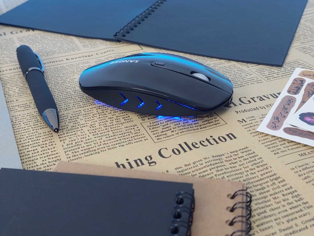 SANGEE W1080 Wireless 2.4GHZ Rechargeable Mouse With Side LED Lights ...